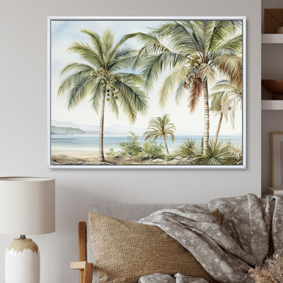Bay Isle Home™ Palms Palm Trees On The Beach I - Palms & Palm Trees Wall Decor Set | Wayfair